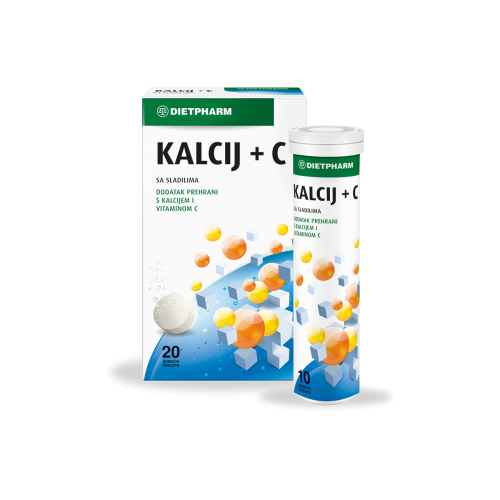 Dietpharm KALCIJ + C vitamin šumeće tablete a 20
